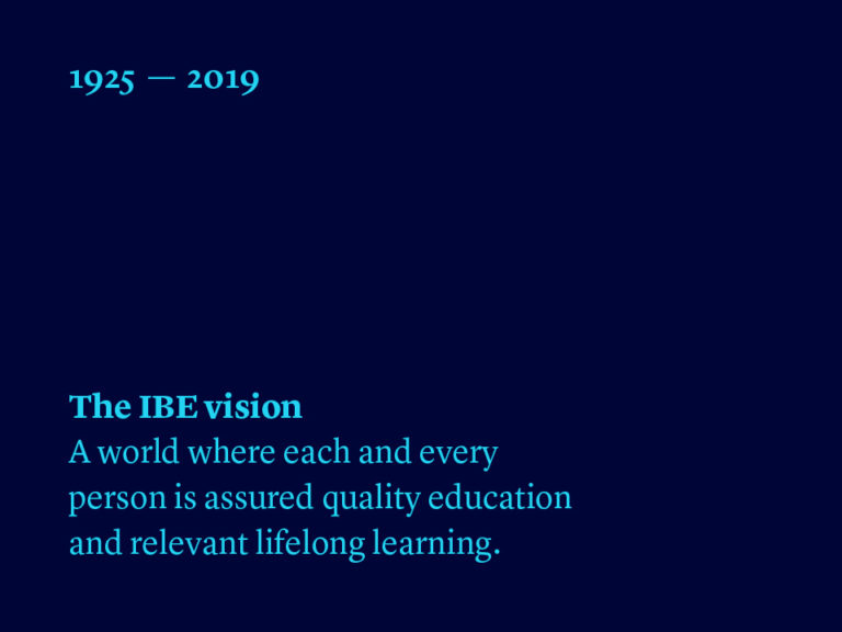 IBE - UNESCO A Visual History of the IBE — multipleStudio